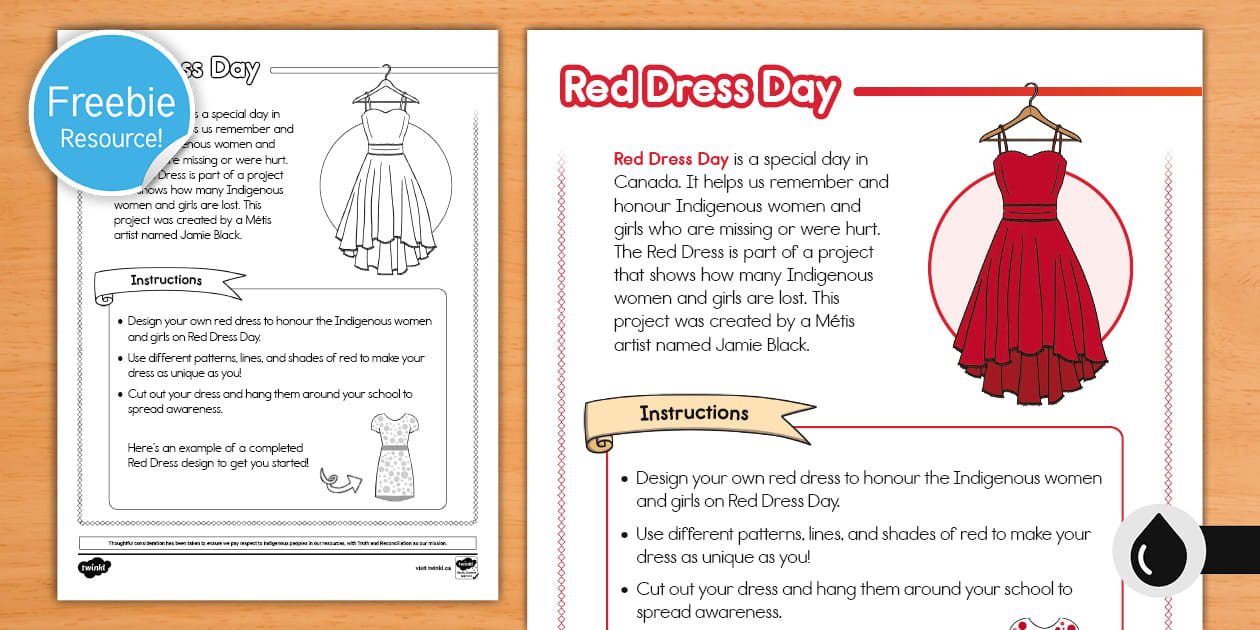 Red Dress Day Primary Activity Sheet (teacher made) - Twinkl