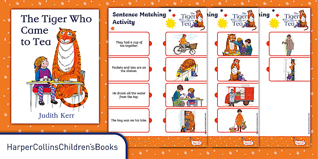 The Tiger Who Came to Tea: Sentence Matching Activity