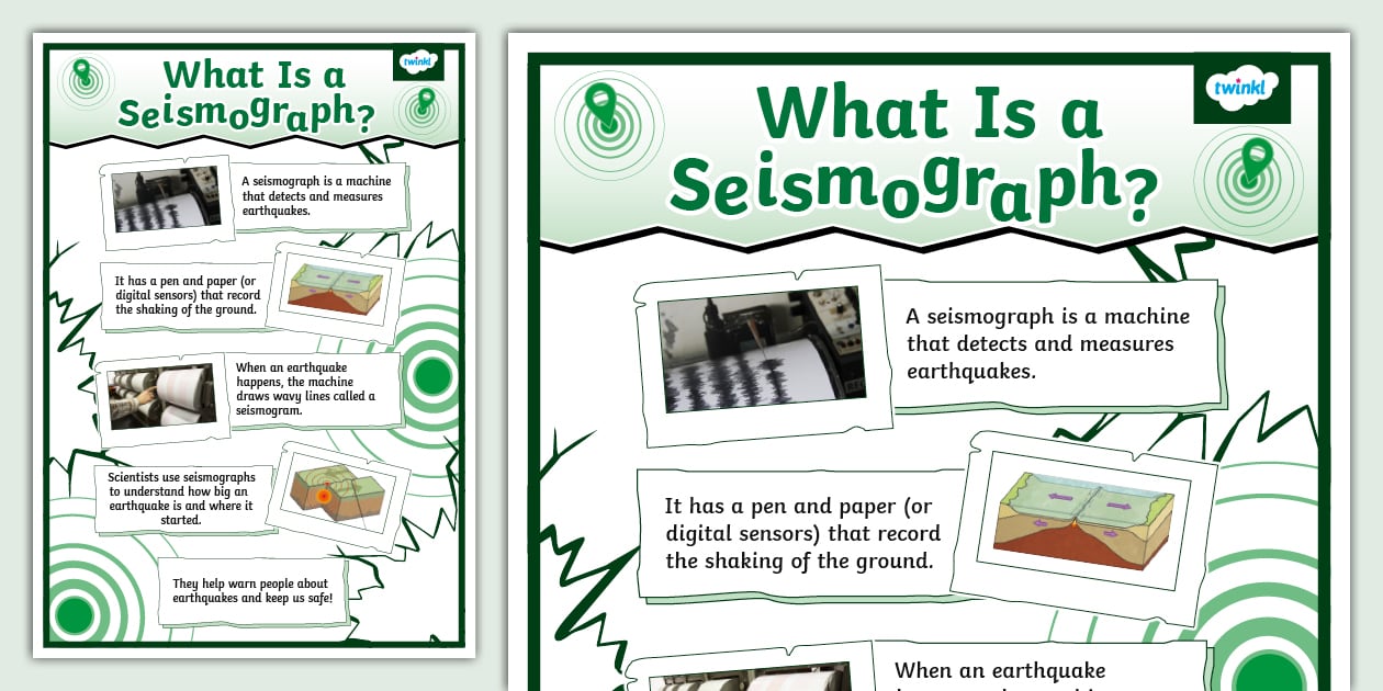 What Is a Seismograph? Display Poster (teacher made)