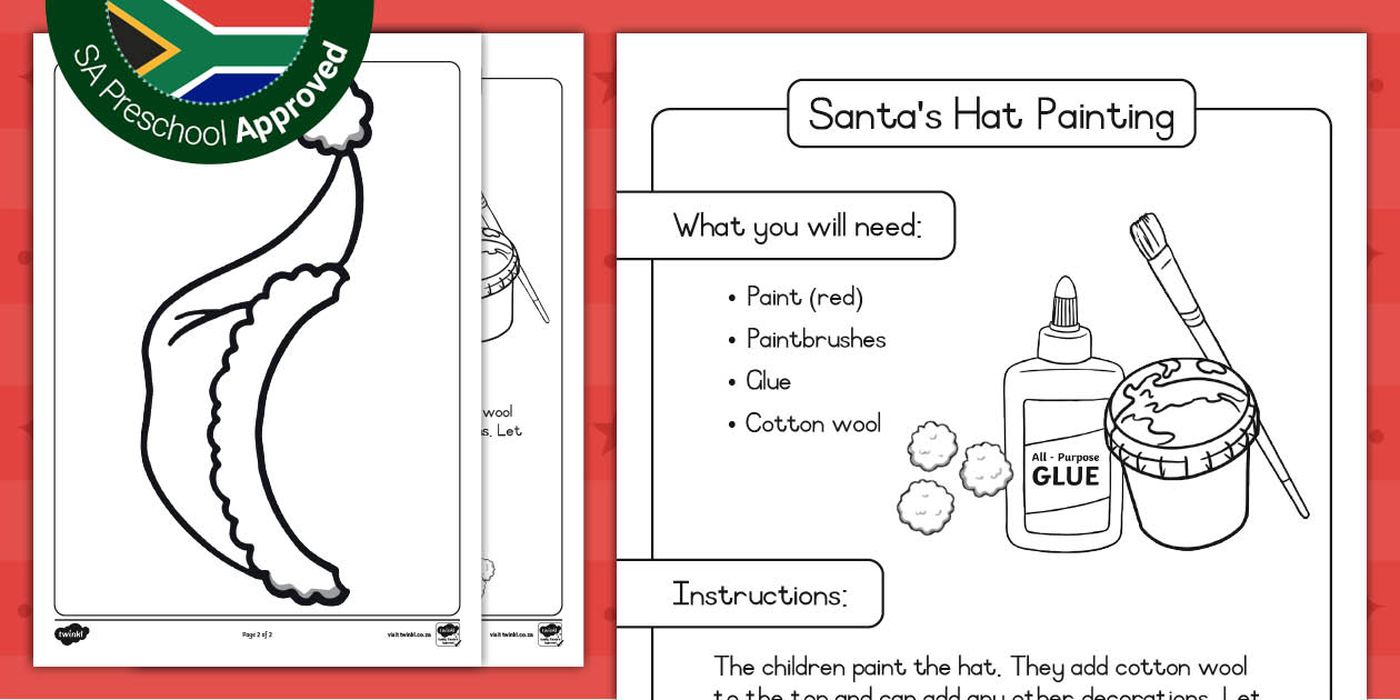 Christmas Santa Hat - Twinkl South Africa (teacher made)