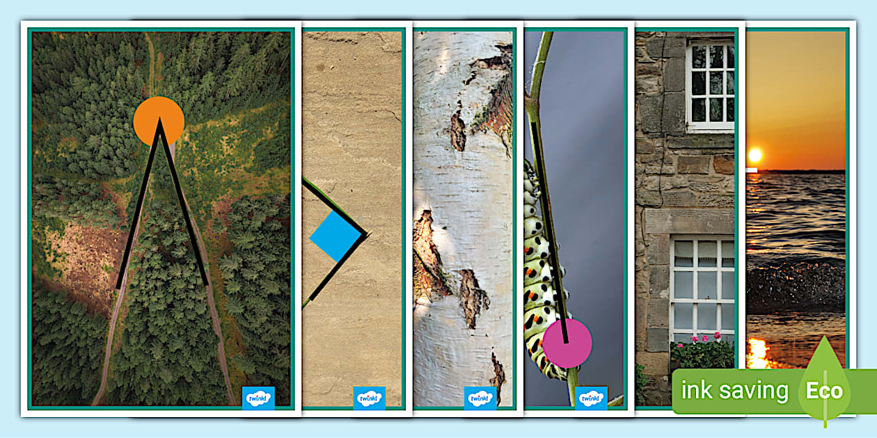 Editable Nature-Themed Angles Display Posters (teacher made)