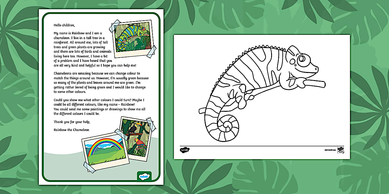 Chameleon Camouflage Activity - Primary Resource - Twinkl