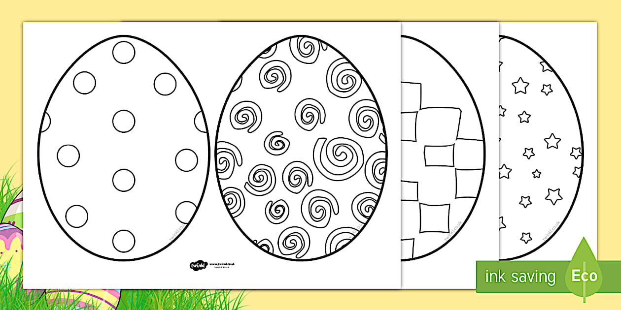 Easter Egg Prints | Mindfulness Colouring | Twinkl - Twinkl