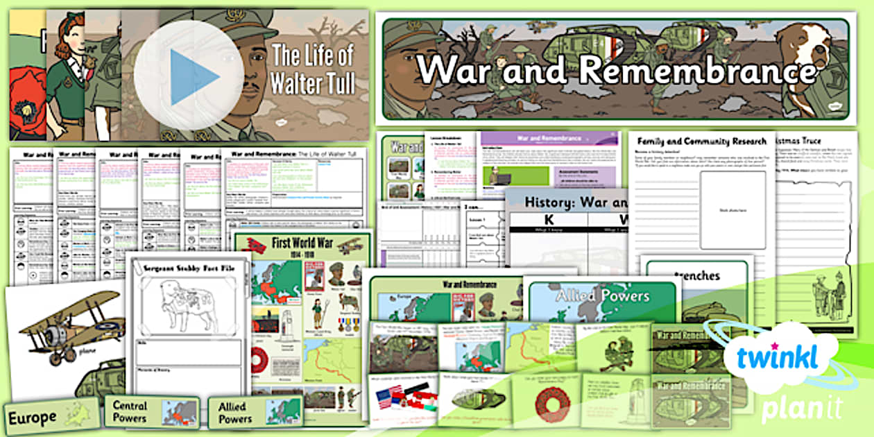 First World War And Remembrance History Lessons | Unit Pack