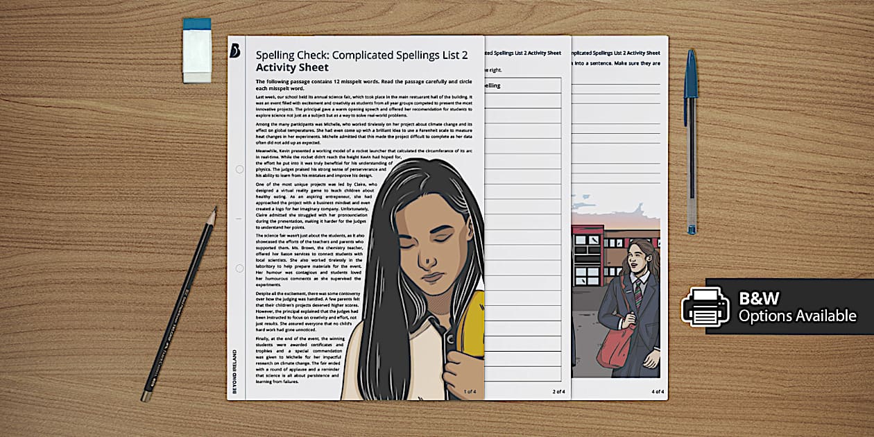 Spelling Check: Complicated Spellings List 2 (teacher made)