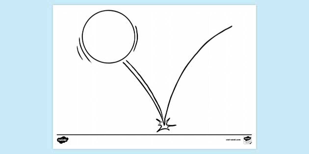Bouncing Ball Colouring Sheet - Twinkl Teaching Resources