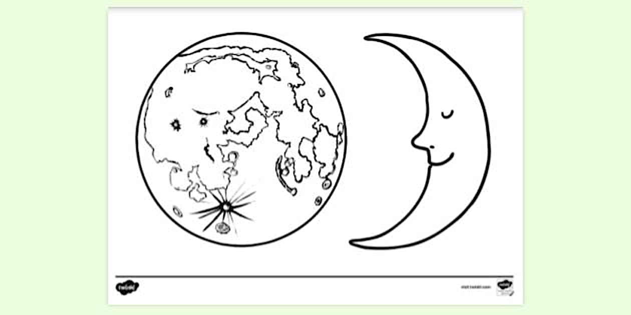 Moon Colouring Sheet | Colouring Sheets (teacher made)