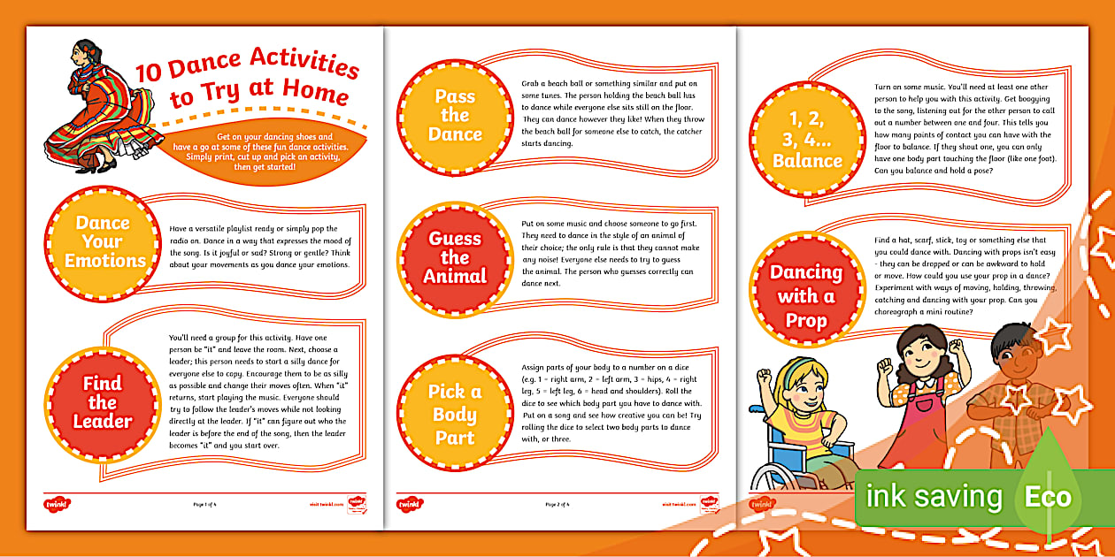 10 Dance Games for Kids to Try at Home (Teacher-Made)