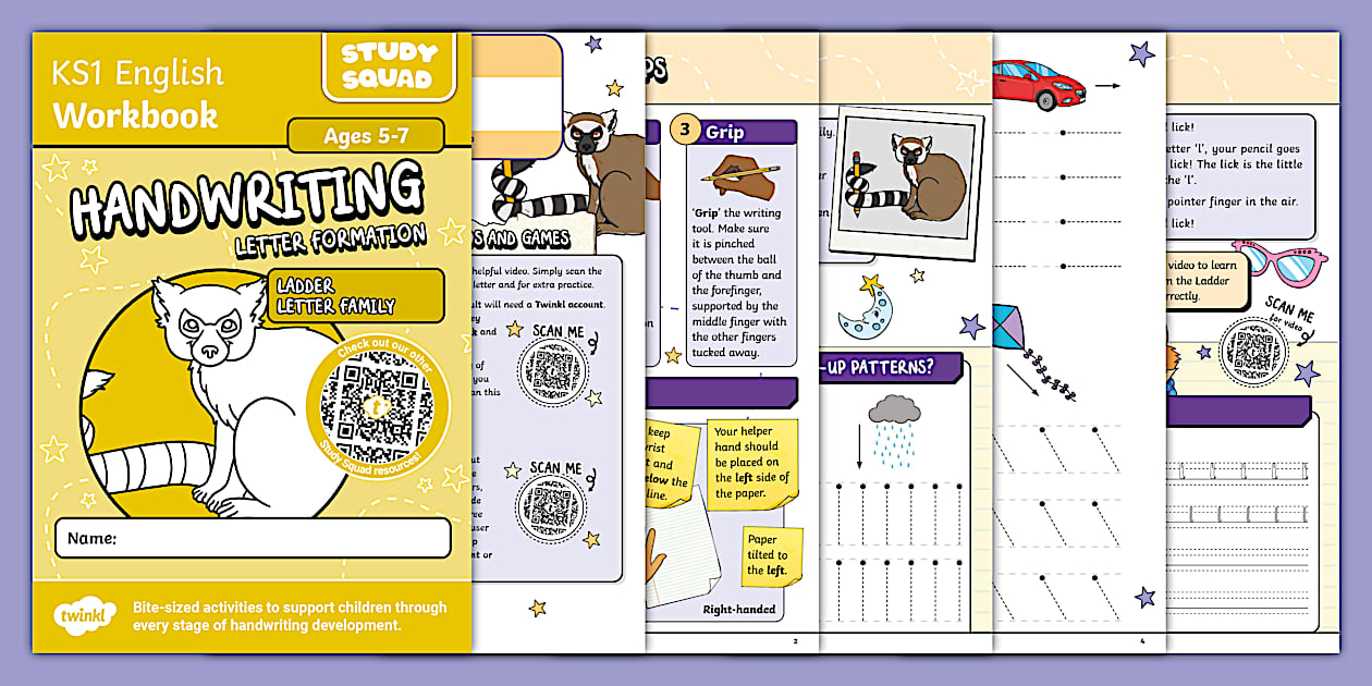 KS1 Ladder Letter Family Handwriting Workbook (teacher made)