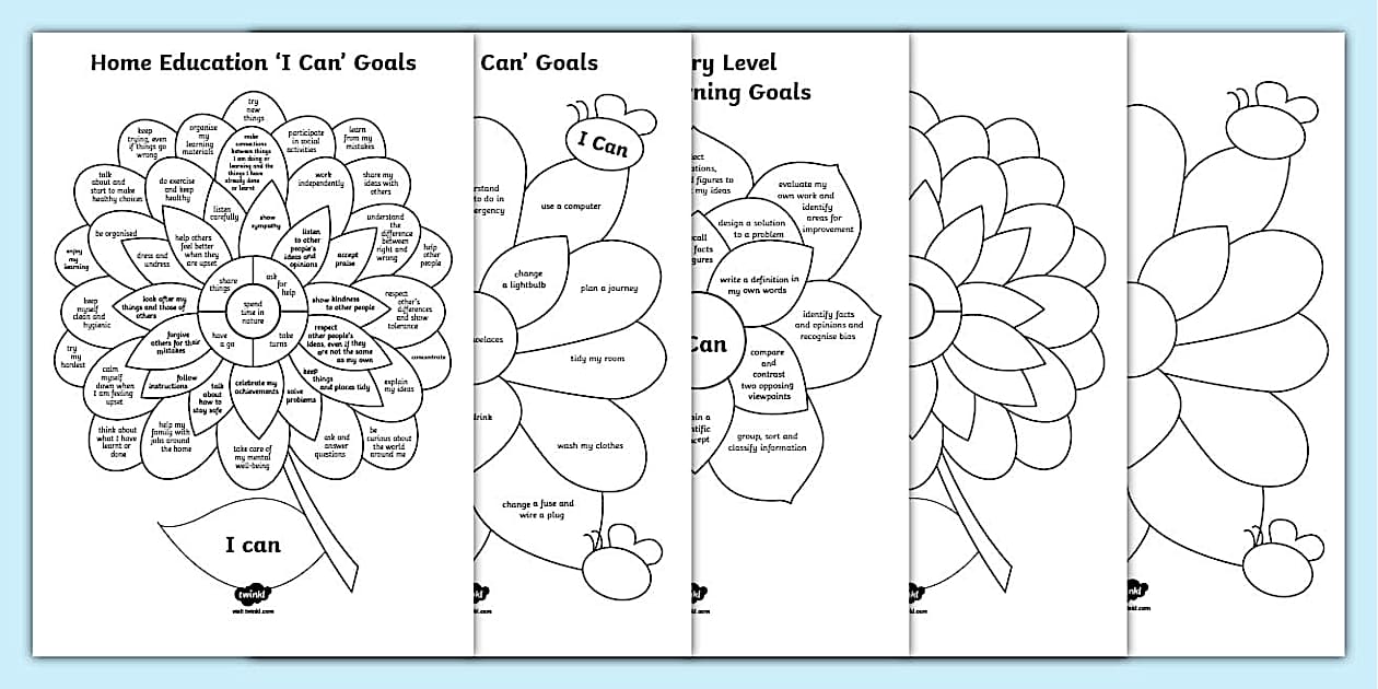 Home Education 'I Can' Goals Pack (teacher made) - Twinkl