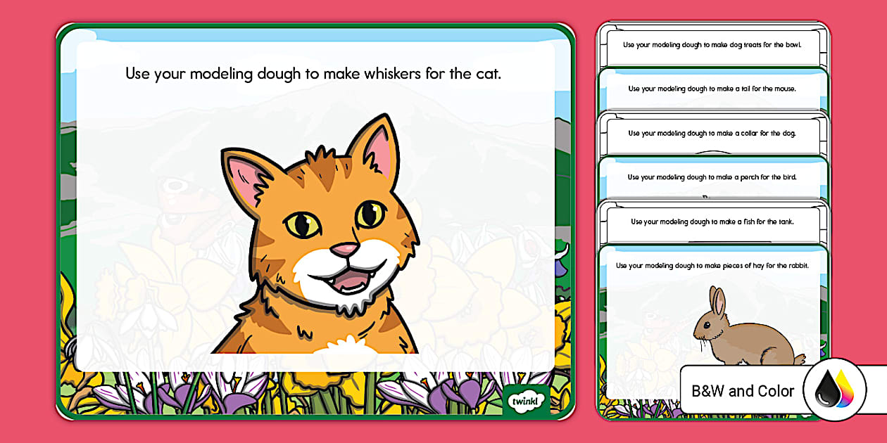 Pets Modeling Dough Mats (teacher made) - Twinkl