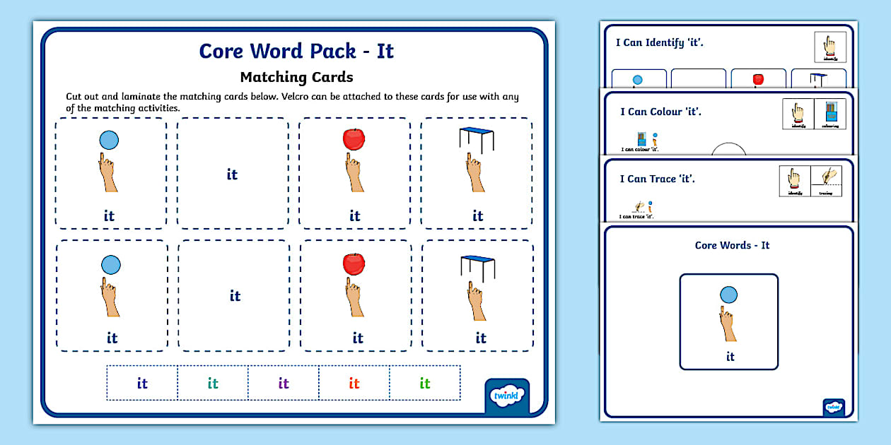 Core Word Pack - It (teacher made) - Twinkl