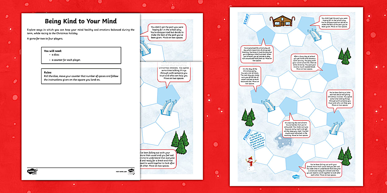 Christmas Mindfulness Board Game | Being Kind to Your Mind