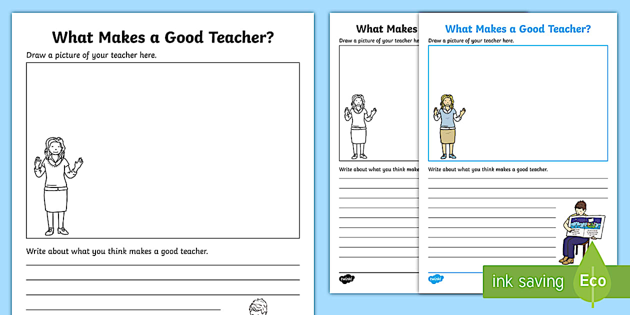 What Makes a Good Teacher Activity - Worksheet - Twinkl