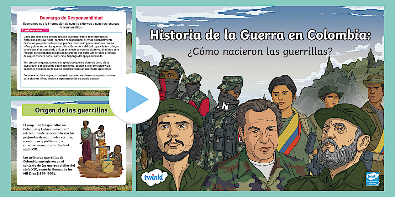 Presentación escolar: La violencia en Colombia - Twinkl