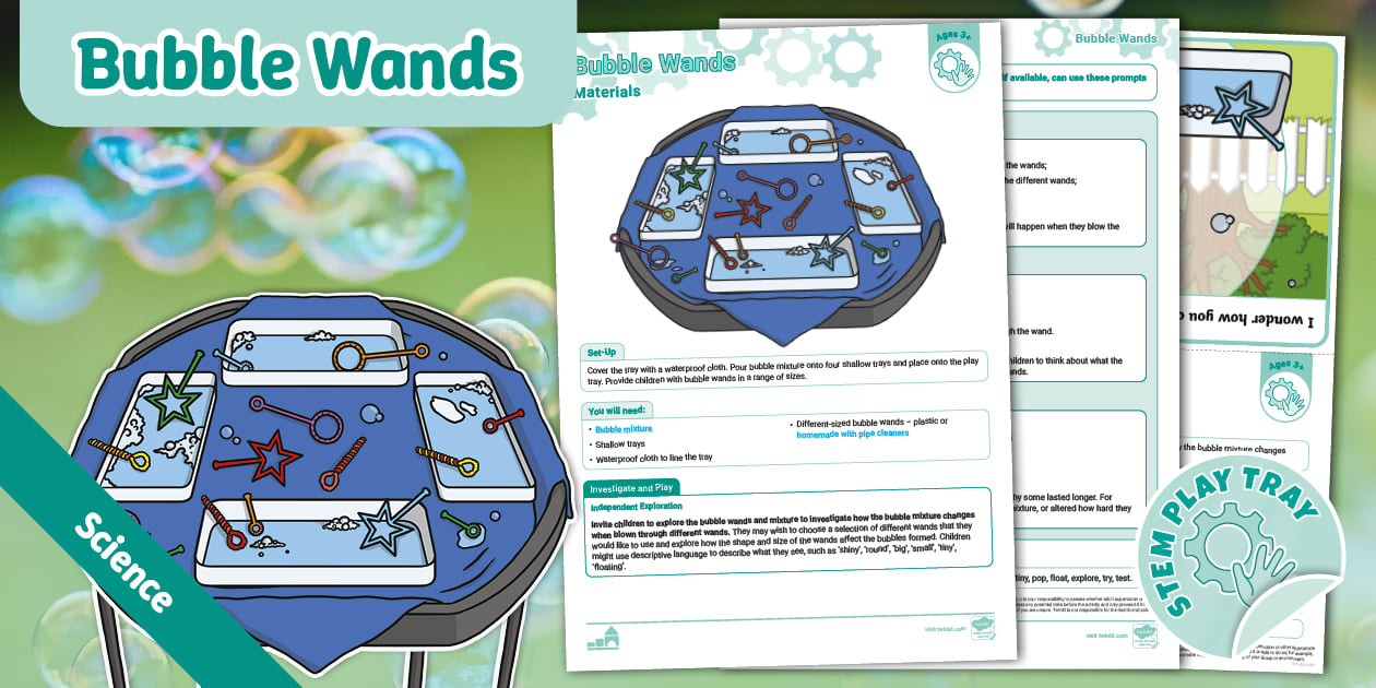 STEM Investigate and Play Tray: Bubble Wands | Twinkl