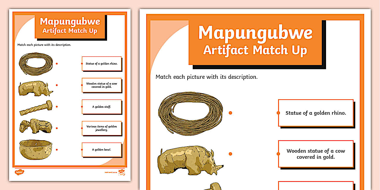 Mapungubwe Artifacts | Matching Activity | History - Twinkl