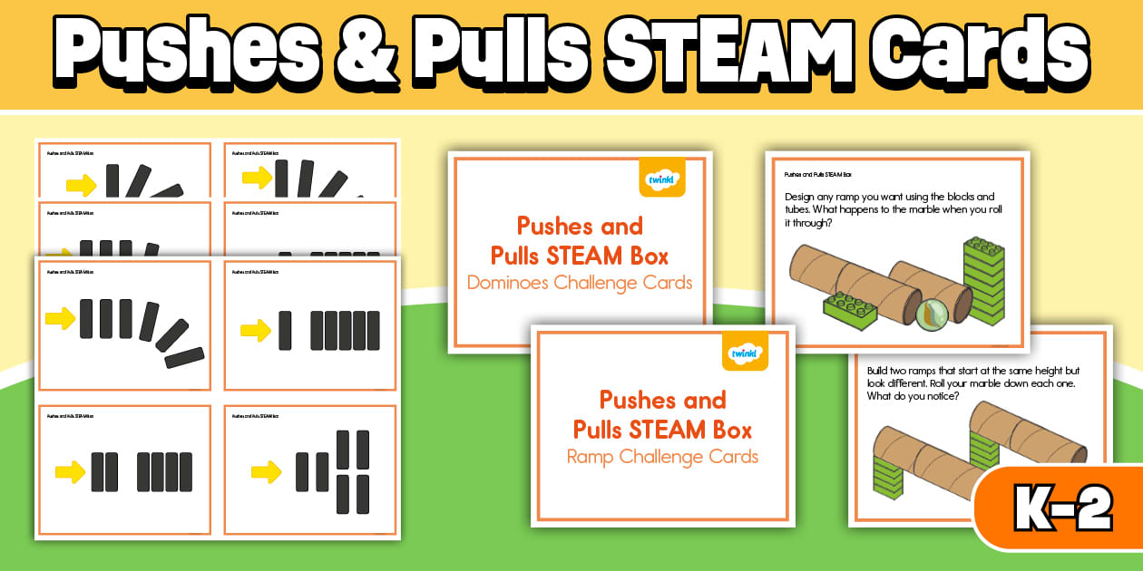 Pushes and Pulls STEAM Box Challenge Cards