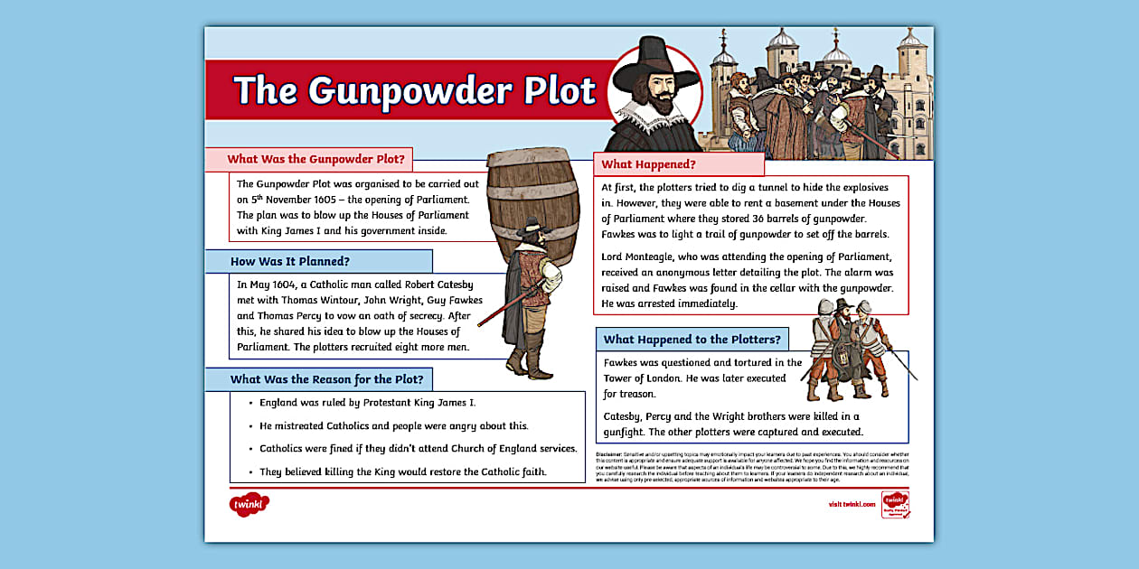 * NEW * KS2 The Gunpowder Plot Fact File (teacher made)