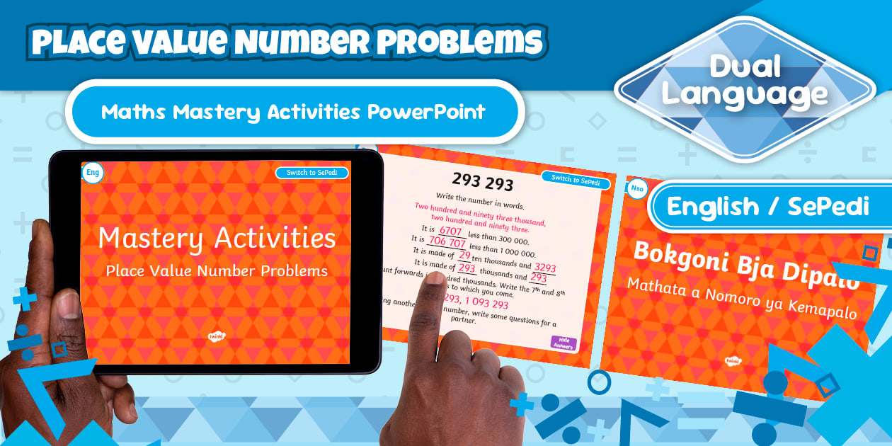 Grade 4 Maths Place Value Number Problems Sepedi/English