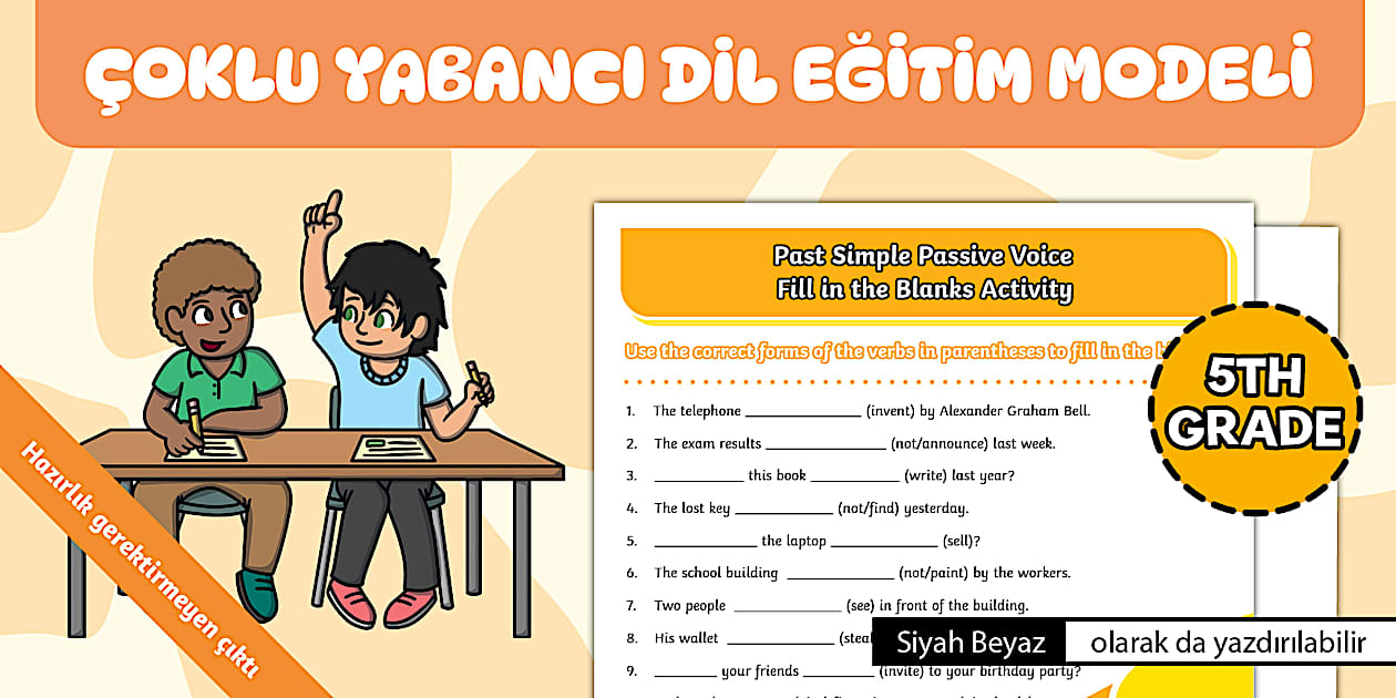 Past Simple Passive Voice Fill in the Blanks Activity-Twinkl