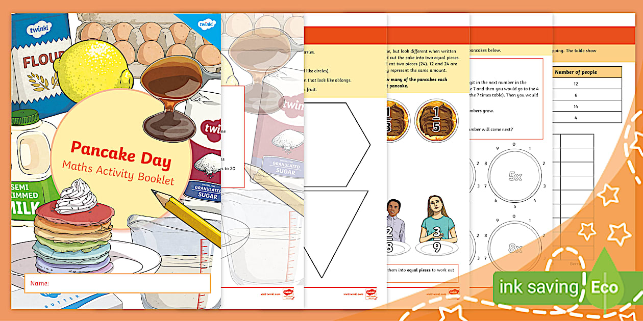 Pancake Day Maths Activity Booklet (Ages 7 - 9) - Twinkl