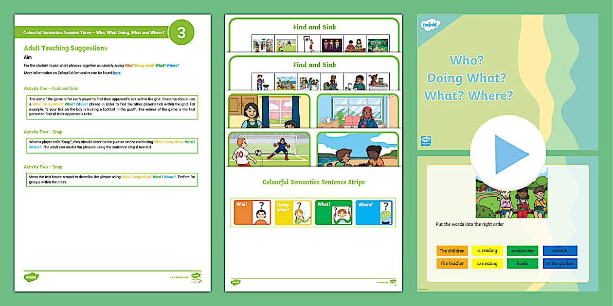 Colourful Semantics: Who, What Doing, What and Where? Session Plan and ...