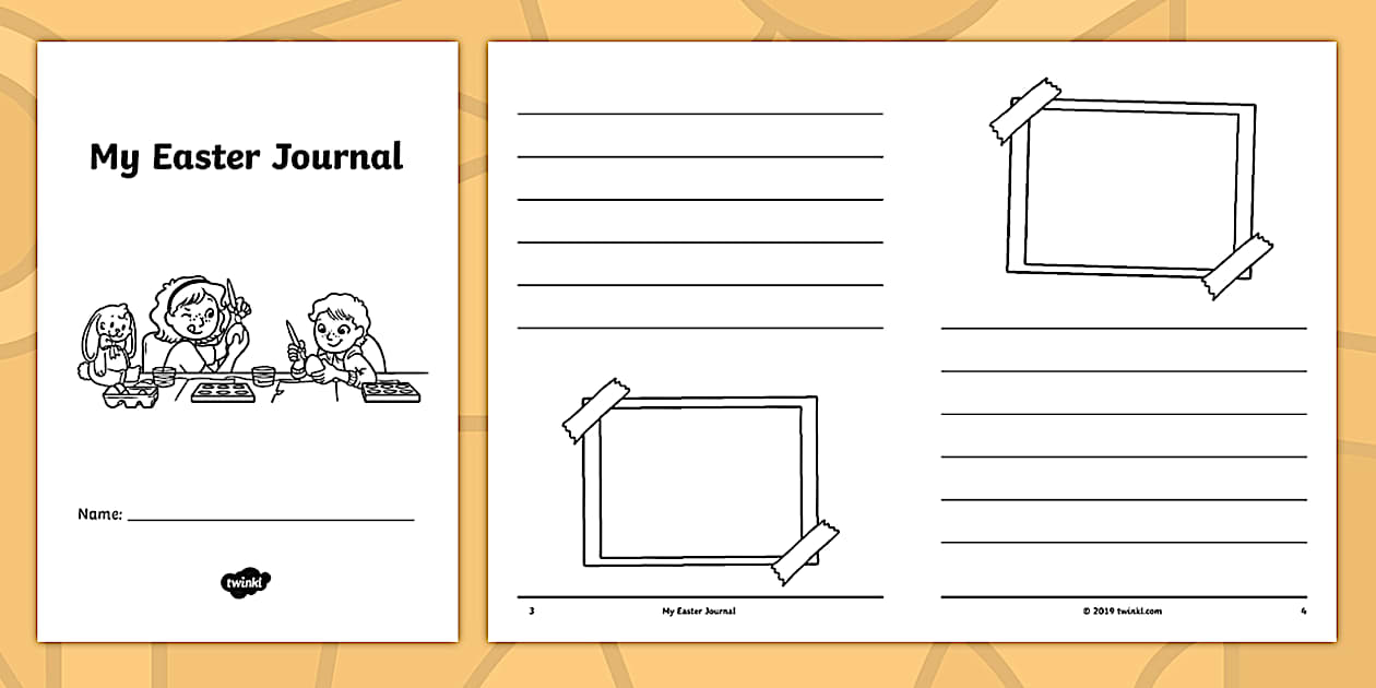 Easter Scrapbook Layout | My Easter Journal Writing Booklet