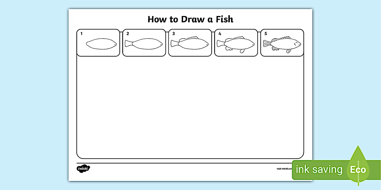 How to Draw a Simple Fish - Twinkl