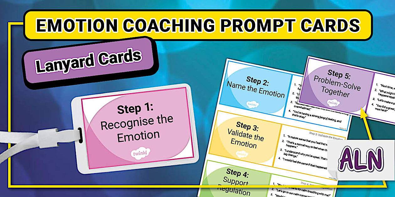 Emotion Coaching Prompts: Lanyard Cards