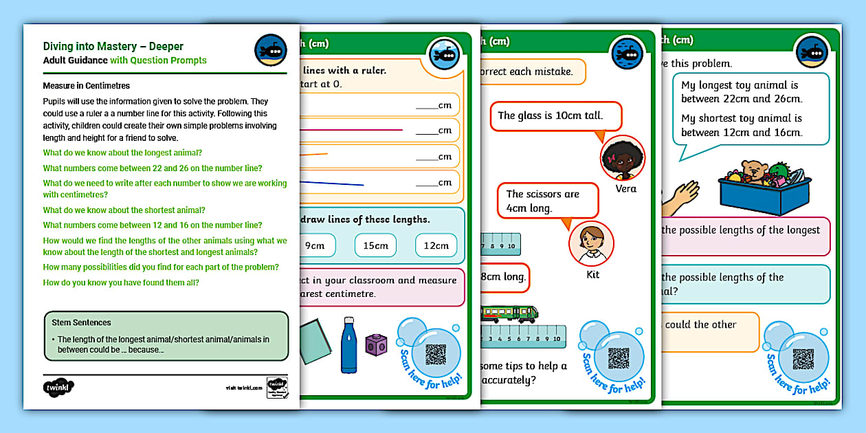 👉 Year 2 Diving into Mastery: Step 1 Measure in Centimetres