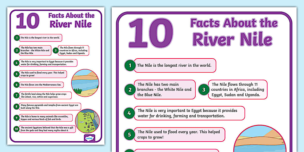 10 Facts about the River Nile Poster (teacher made) - Twinkl