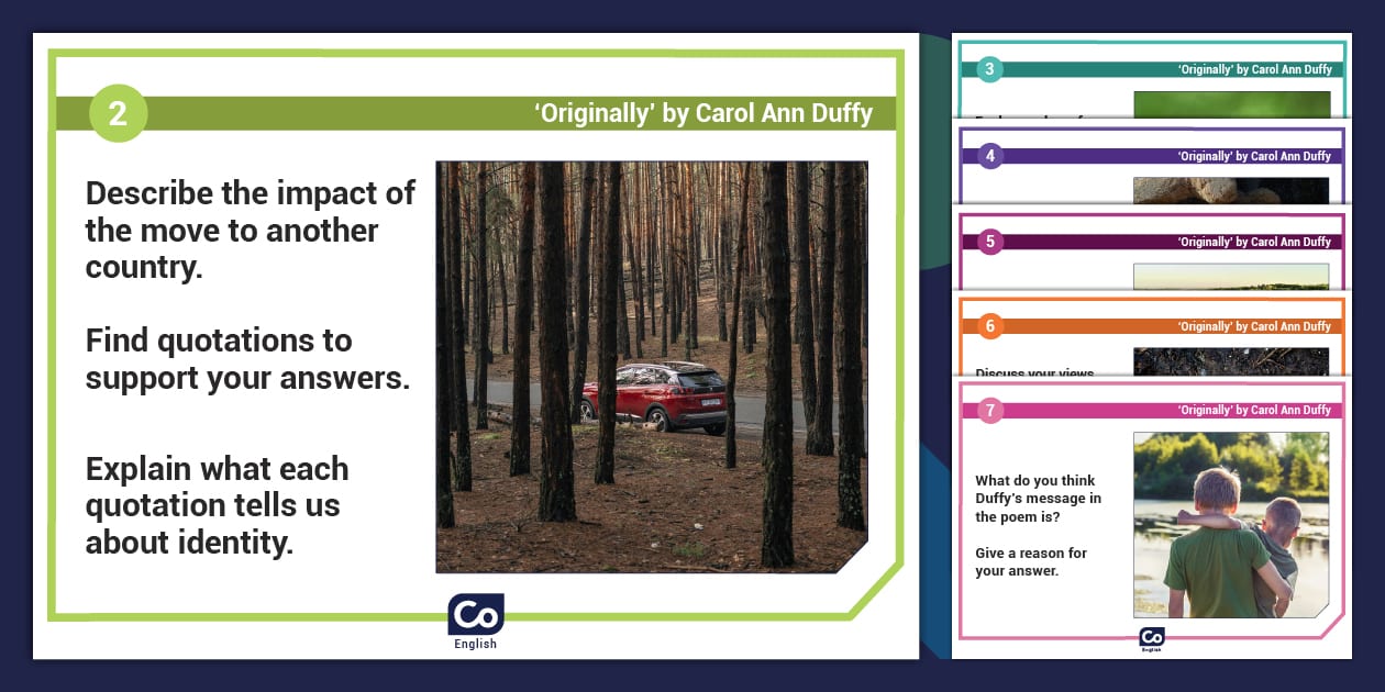 Carol Ann Duffy Blether Stations: 'Originally' - Twinkl