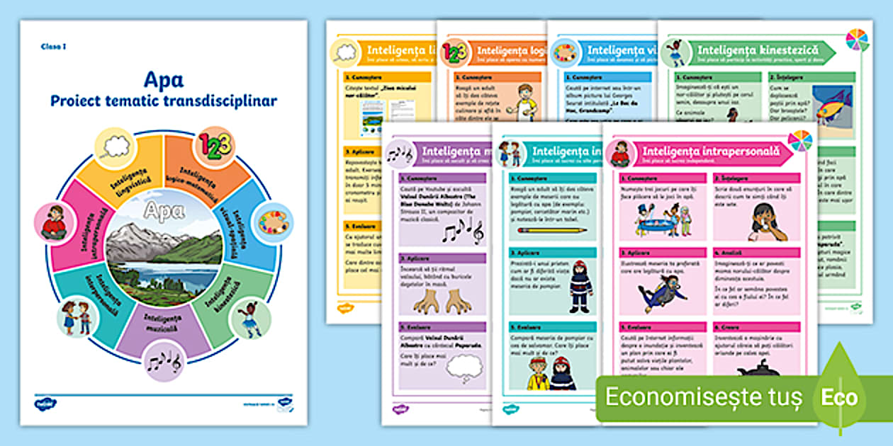 Apa: Proiect tematic transdisciplinar pentru clasa I, după taxonomia ...