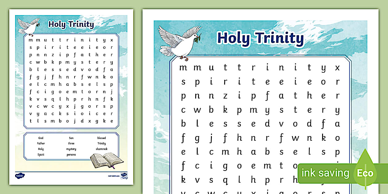Holy Trinity Word Search (teacher made) - Twinkl