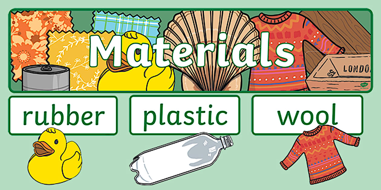 Materials Word Wall Pack (teacher made) - Twinkl
