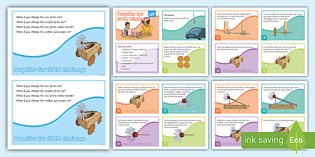 Propeller Car STEM Challenge (teacher made) - Twinkl