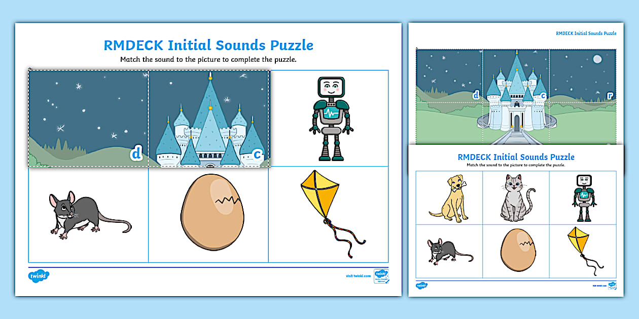 RMDECK Initial Sounds Matching Puzzle (teacher made)