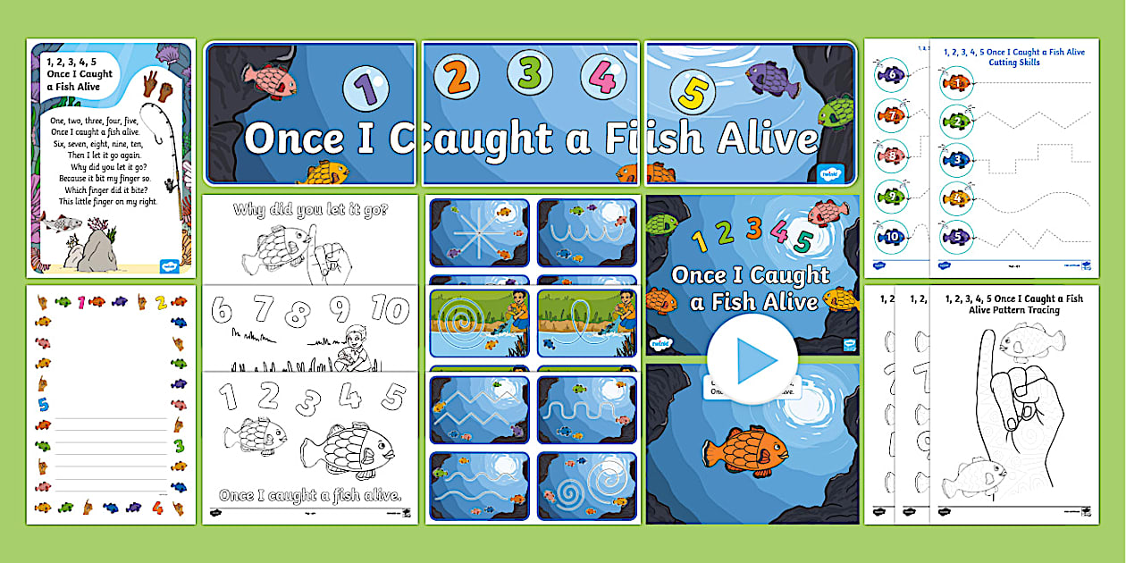 1, 2, 3, 4, 5 Once I Caught a Fish Alive Resource Pack