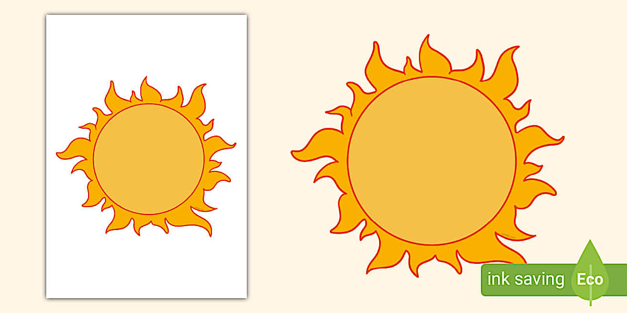 Editable Face Sun Cut-Outs - Twinkl - KS1 (teacher made)