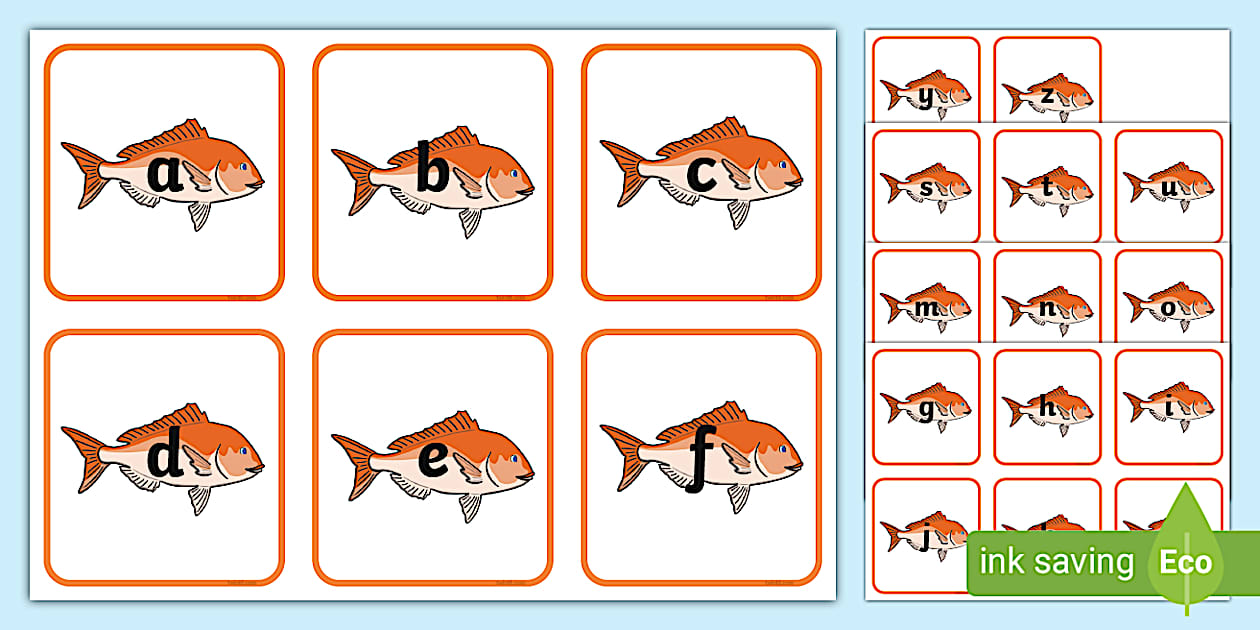 Initial Sounds Fish Matching Activity - Twinkl - Phonics