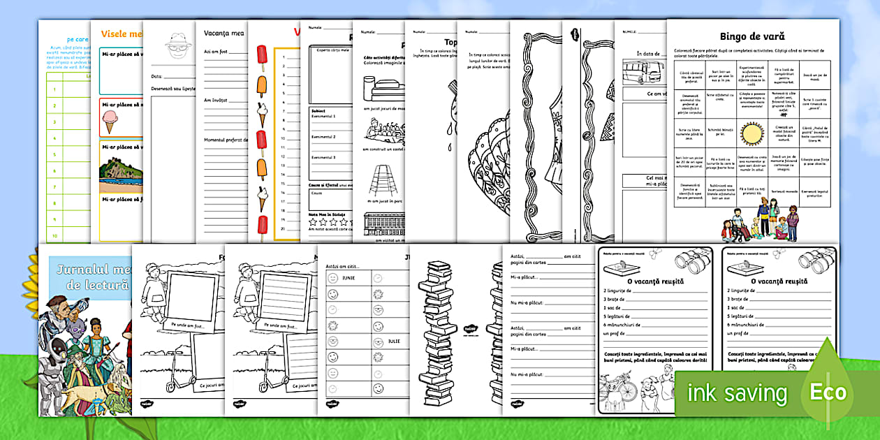 Compunere despre vacanța de vară și alte activități - Twinkl