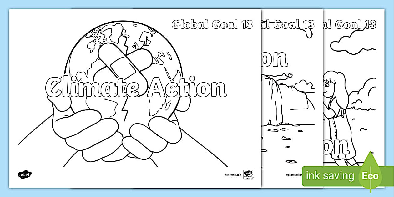 All About Global Goals Climate Action Colouring Activity