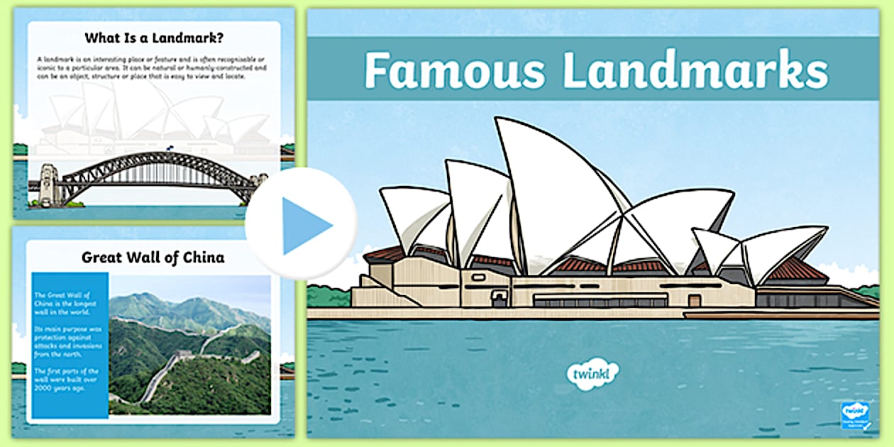 Year 3 - 6 Famous Landmarks Information PowerPoint - Twinkl