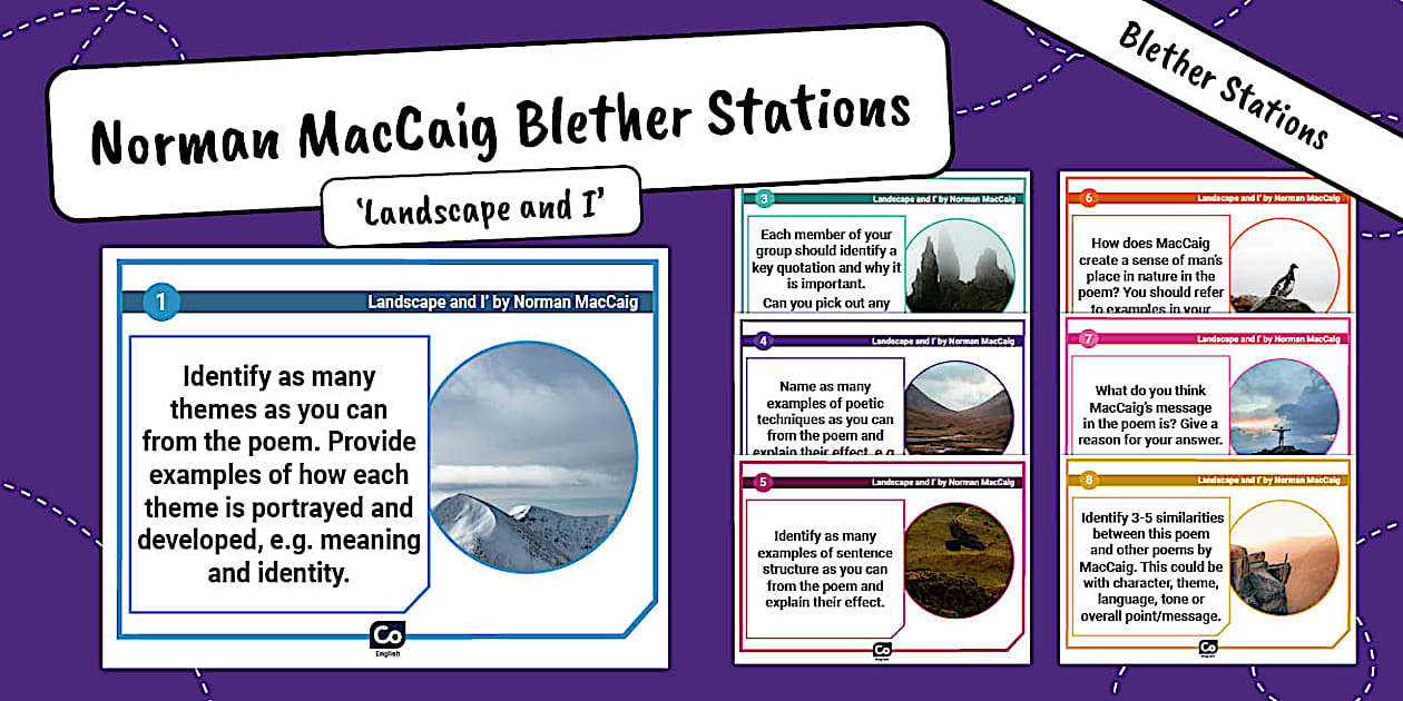 Norman MacCaig Blether Stations: 'Landscape and I'