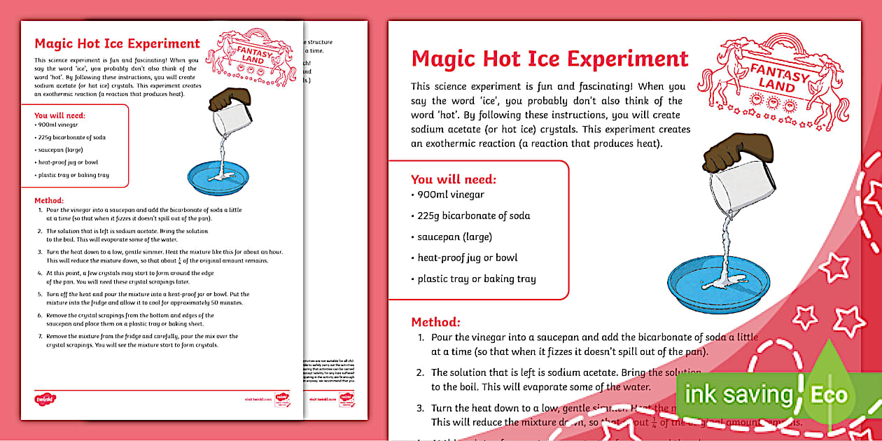 Magic Hot Ice Experiment (teacher made) - Twinkl