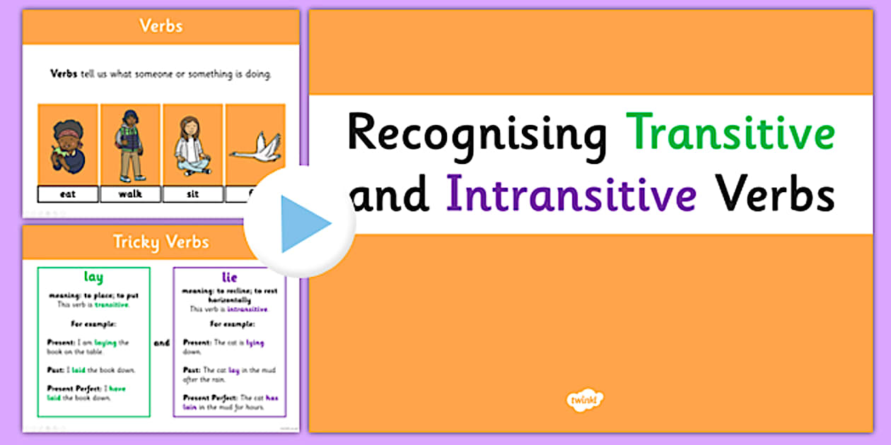 Recognising Intransitive and Transitive Verbs PowerPoint