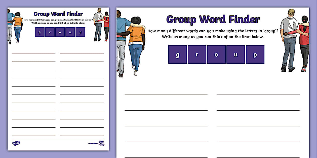 Words with Group: Word Finder (Teacher-Made) - Twinkl