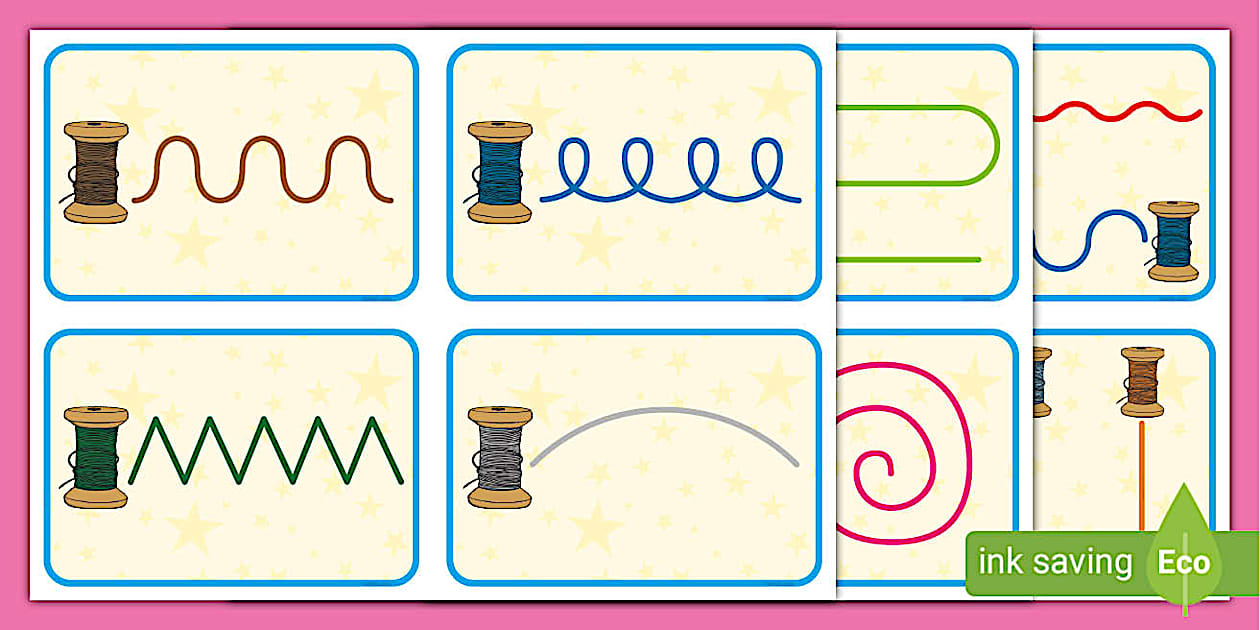 Wind the Bobbin Up Mark-Making Pattern Cards - Twinkl