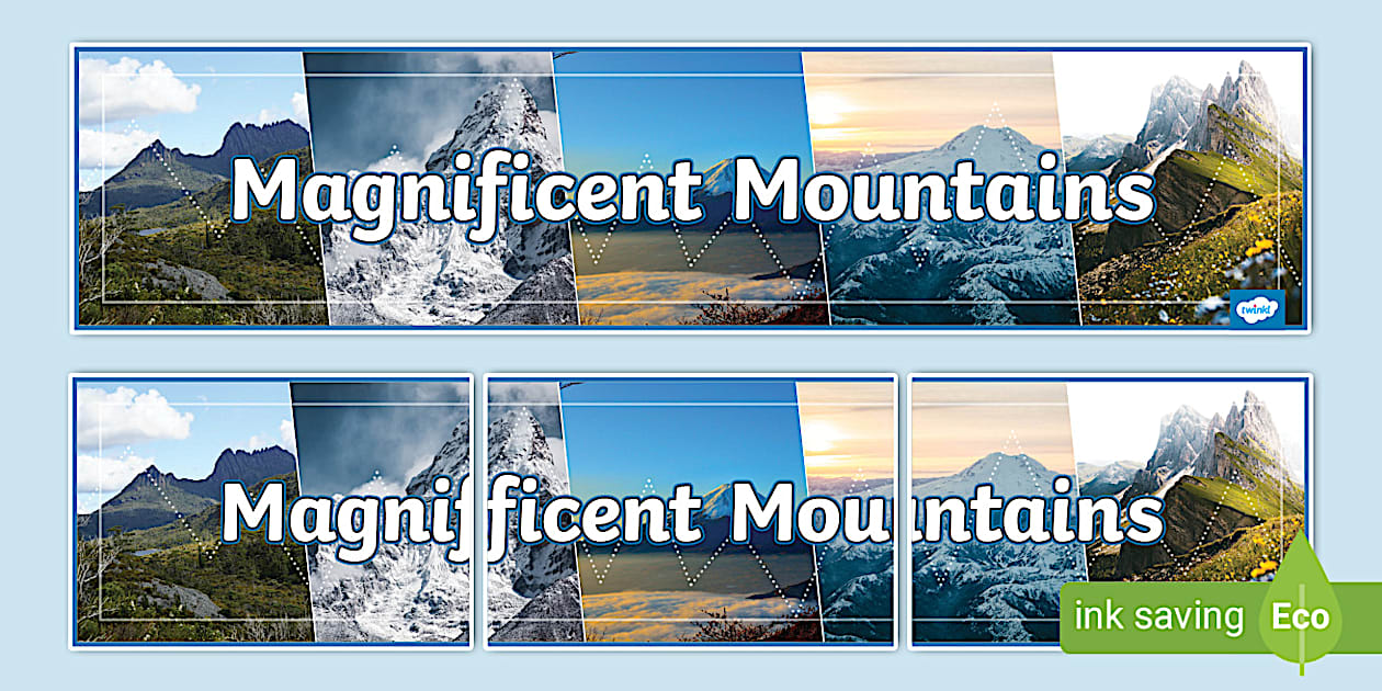 Magnificent Mountains Photo Display Banner (teacher made)